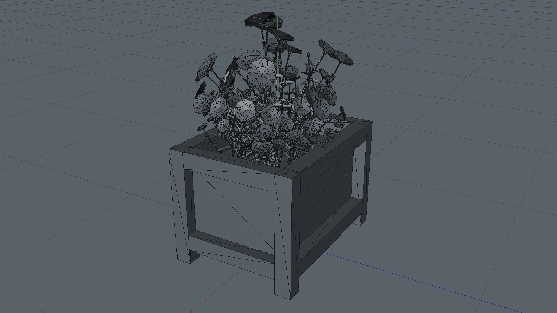 3D Small Trough Wooden Garden Planter - TurboSquid 2064009