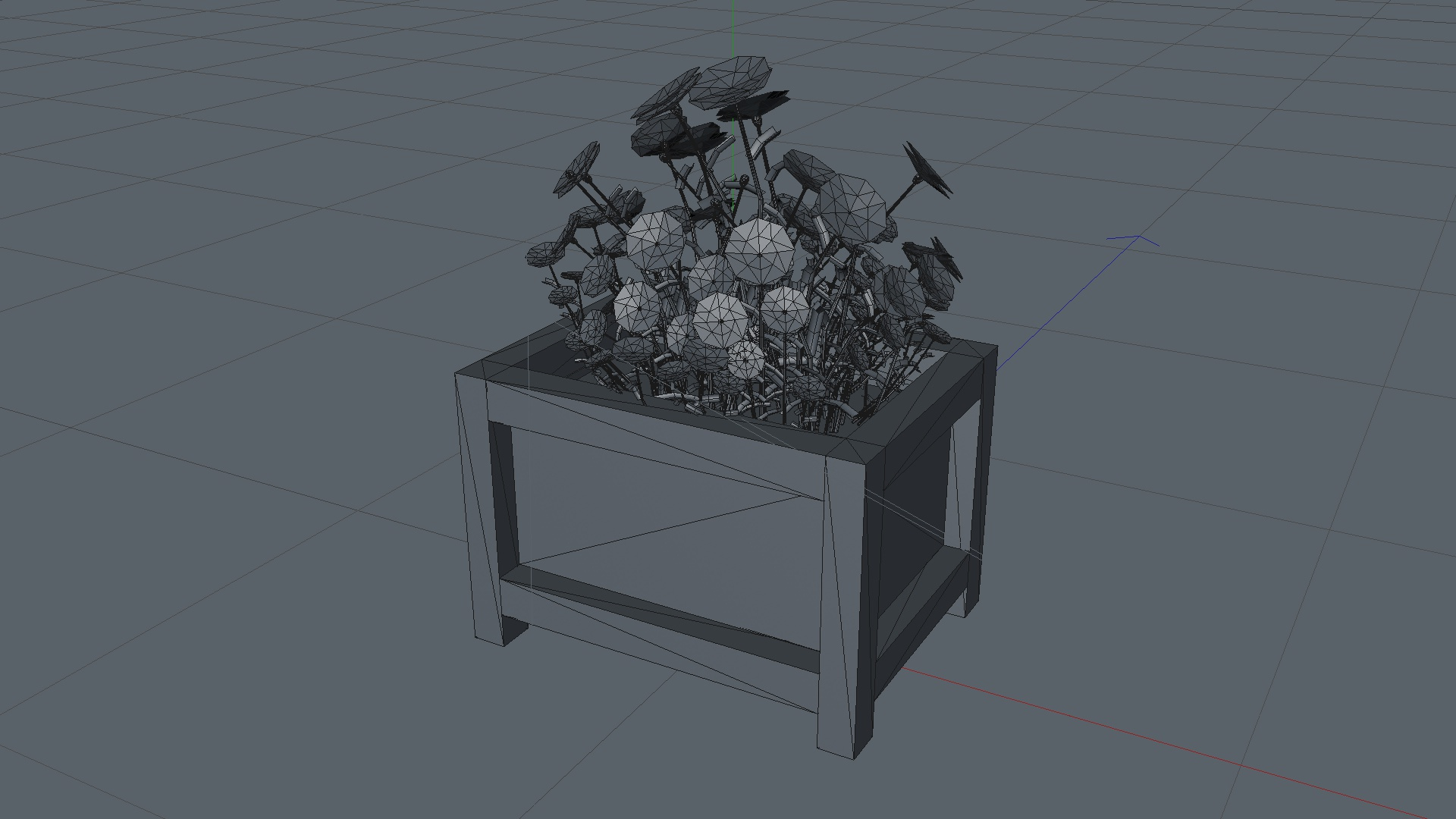 3D Small Trough Wooden Garden Planter - TurboSquid 2064009