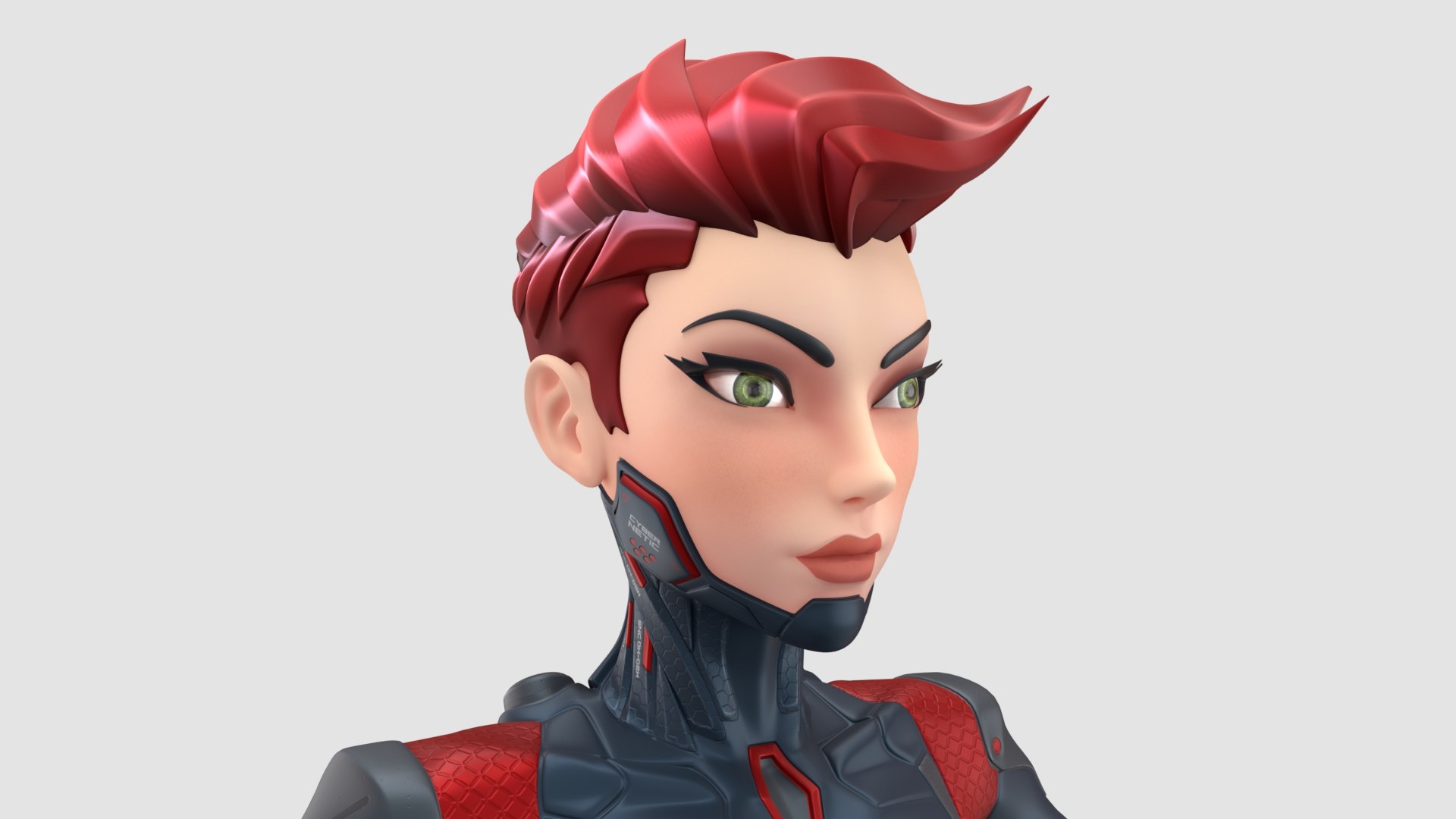 3D Model Cyberpunk Cyborg Eve - TurboSquid 2147235