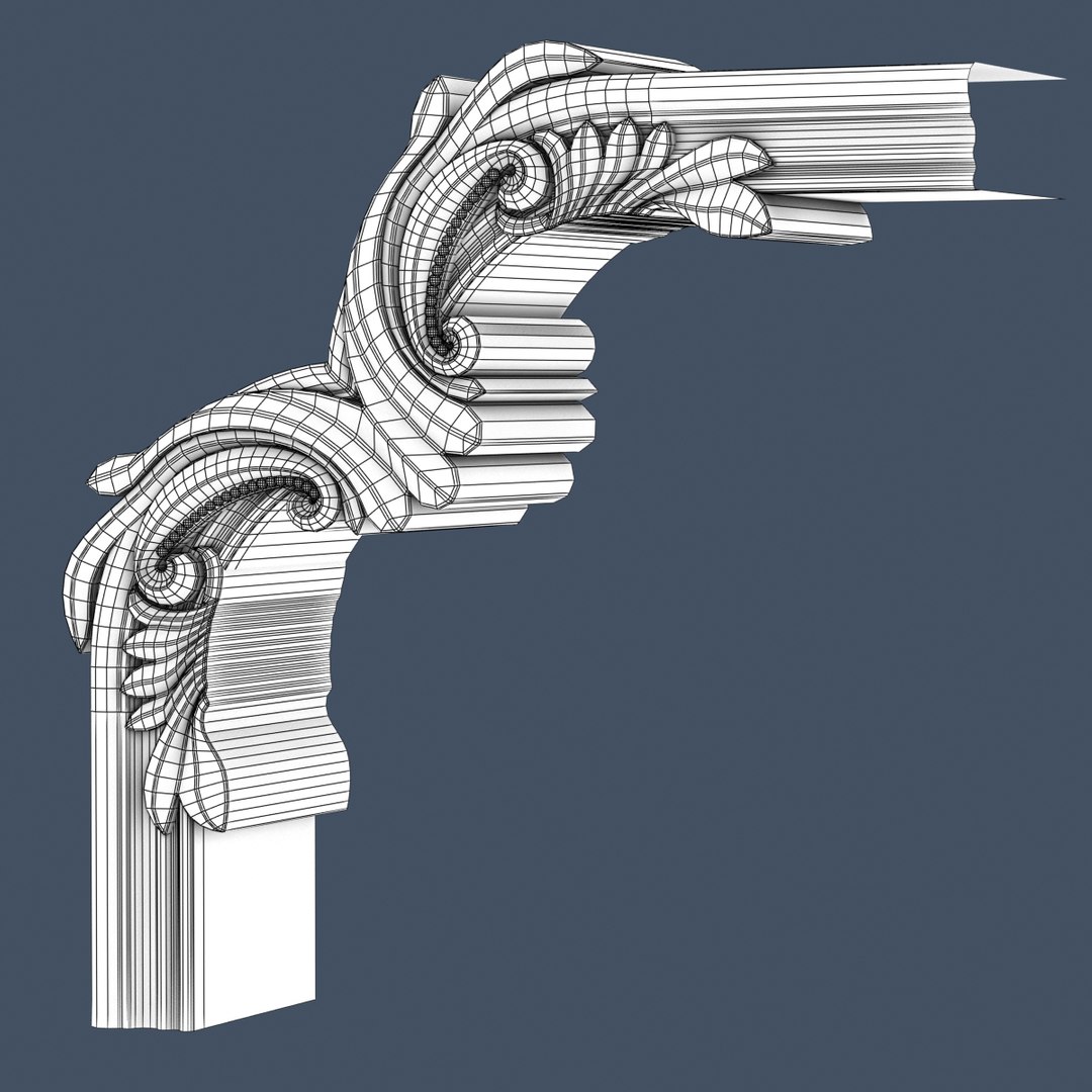 3d Molding Corner Model