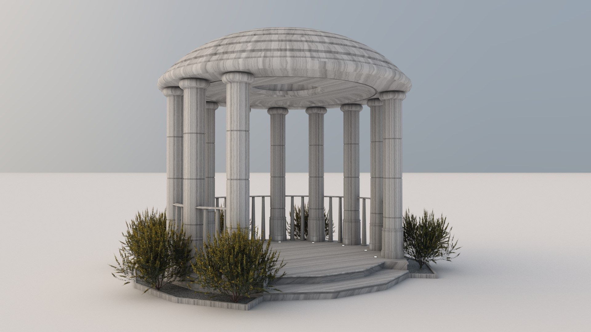 3D Pergola Roman - TurboSquid 1678959