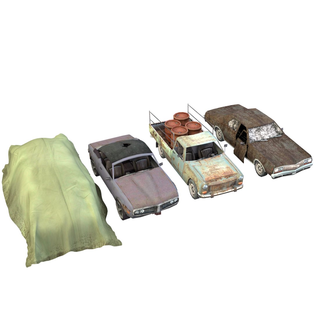 3D Model Rusty Cars Mini Pack - TurboSquid 1853015