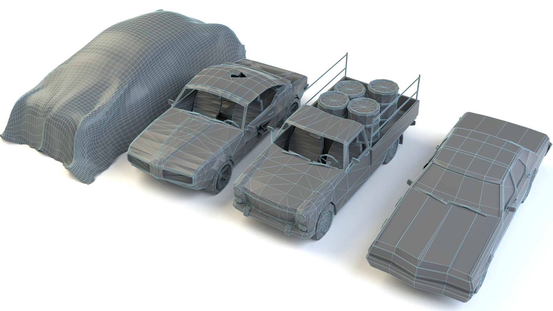 3D Model Rusty Cars Mini Pack - TurboSquid 1853015