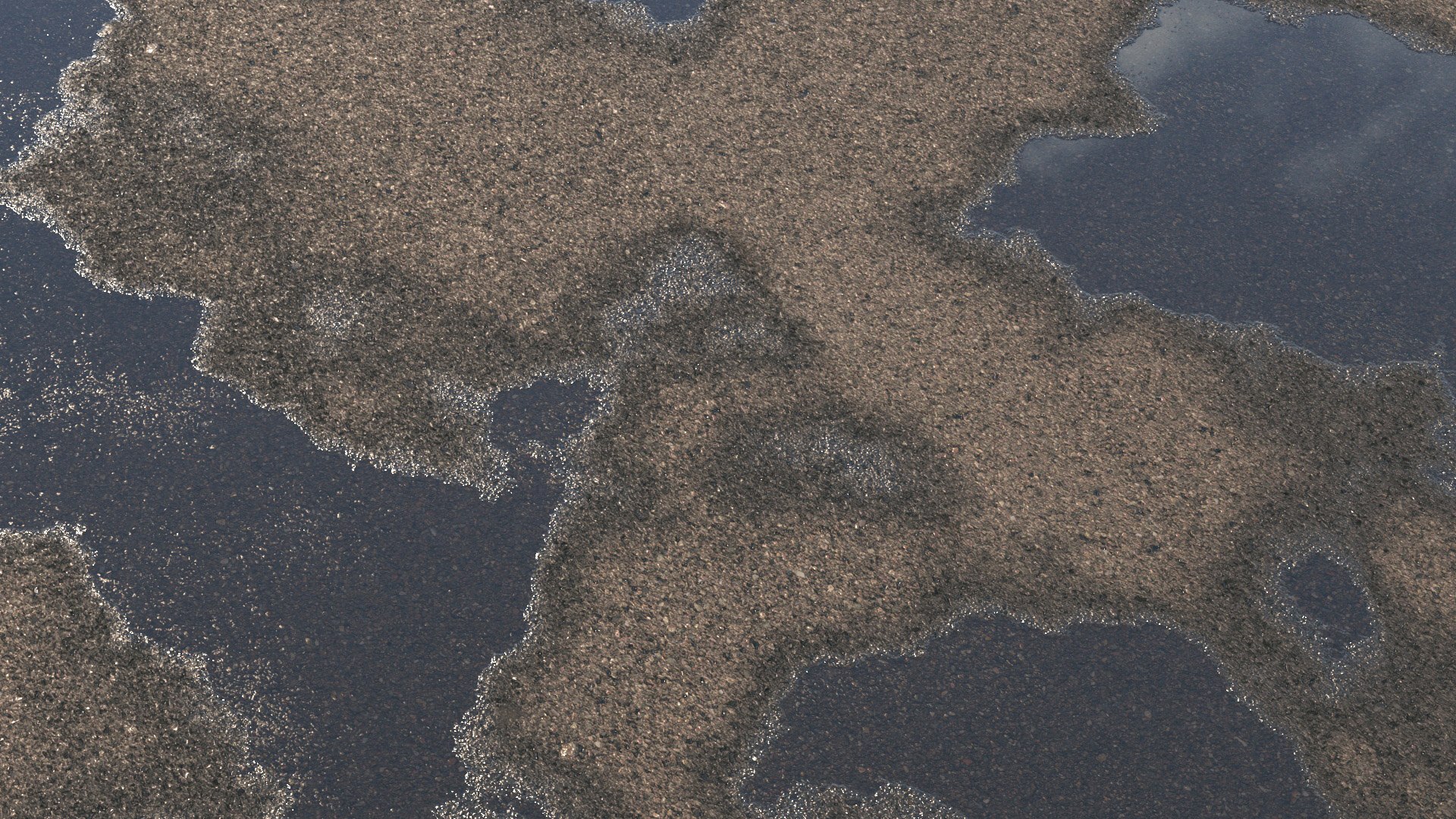 Wet Asphalt Material 07 8k Seamless PBR 3D Model - TurboSquid 2118669