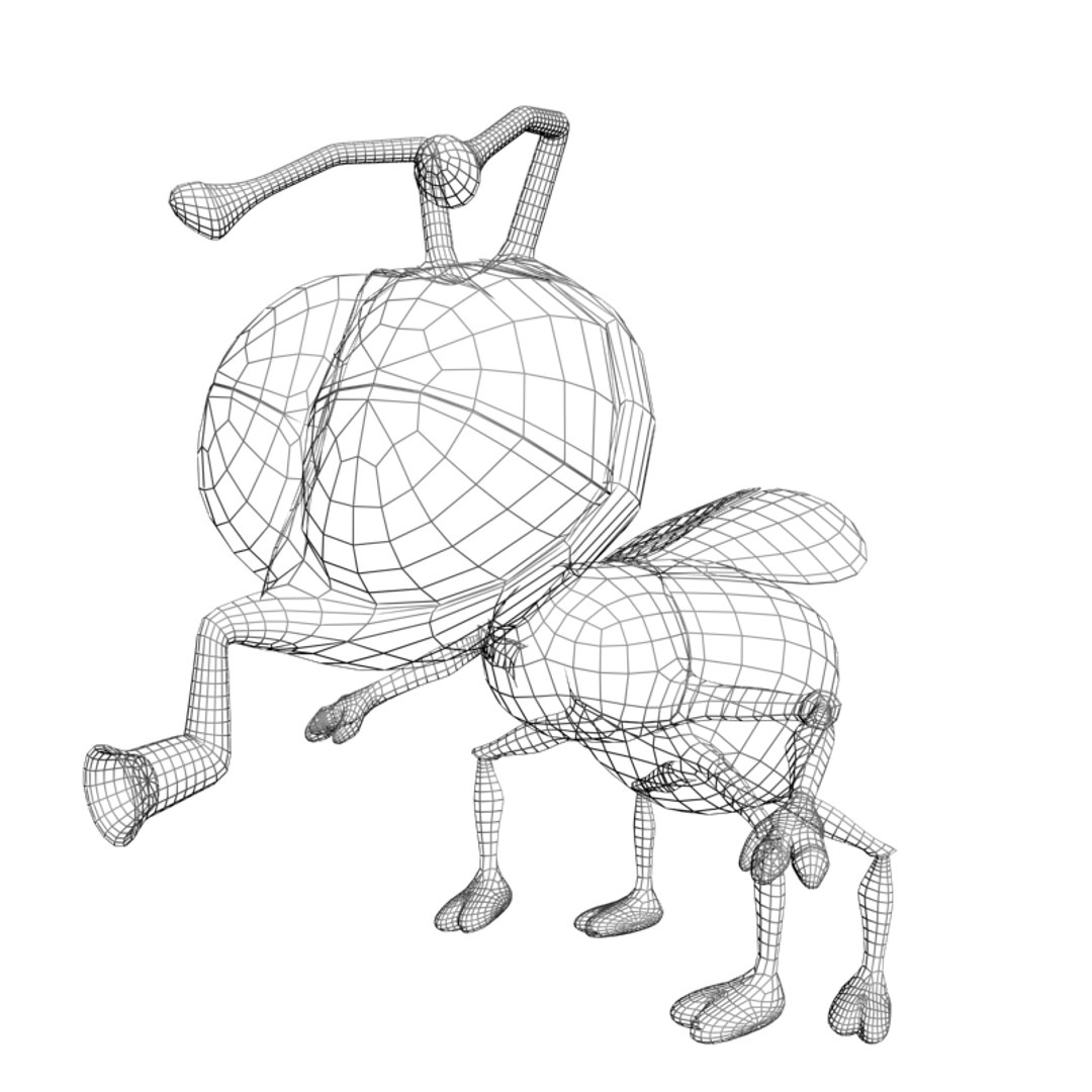 Lightwave Cartoon Fly Rigged