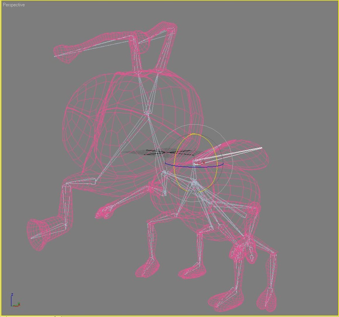 Lightwave Cartoon Fly Rigged