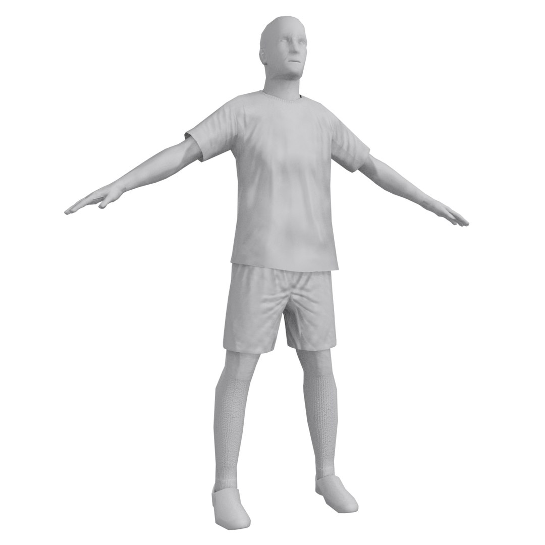 Ready Soccer Player 3d Model
