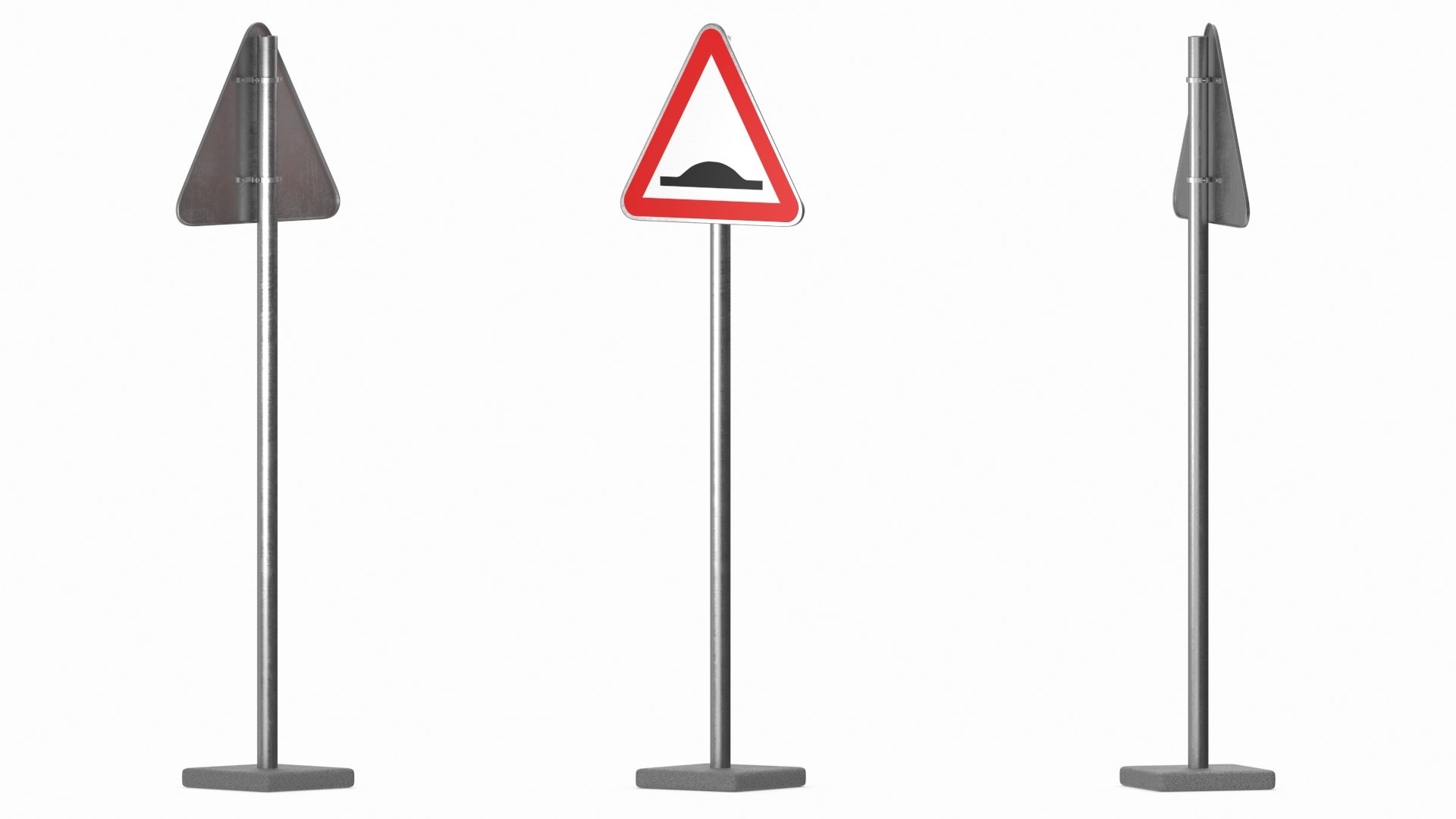 Road Sign Hump 3D Model - TurboSquid 2211859
