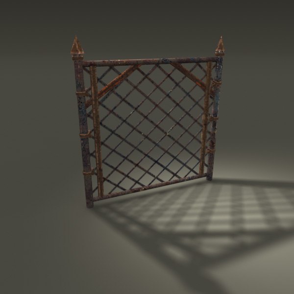 3d low-poly chain-link model