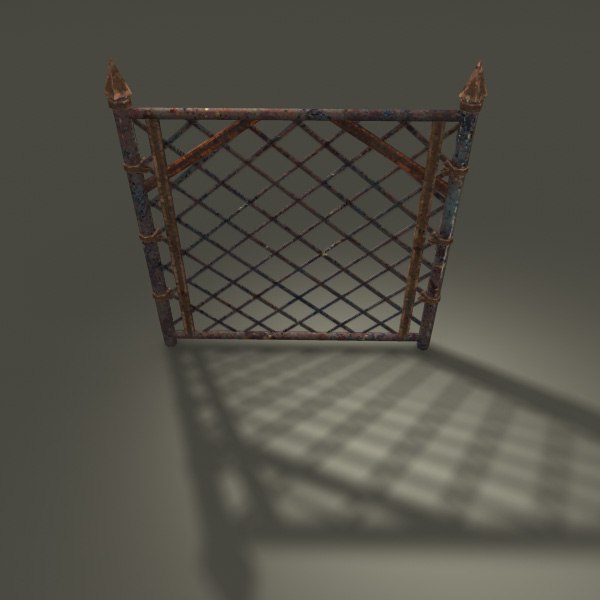 3d low-poly chain-link model