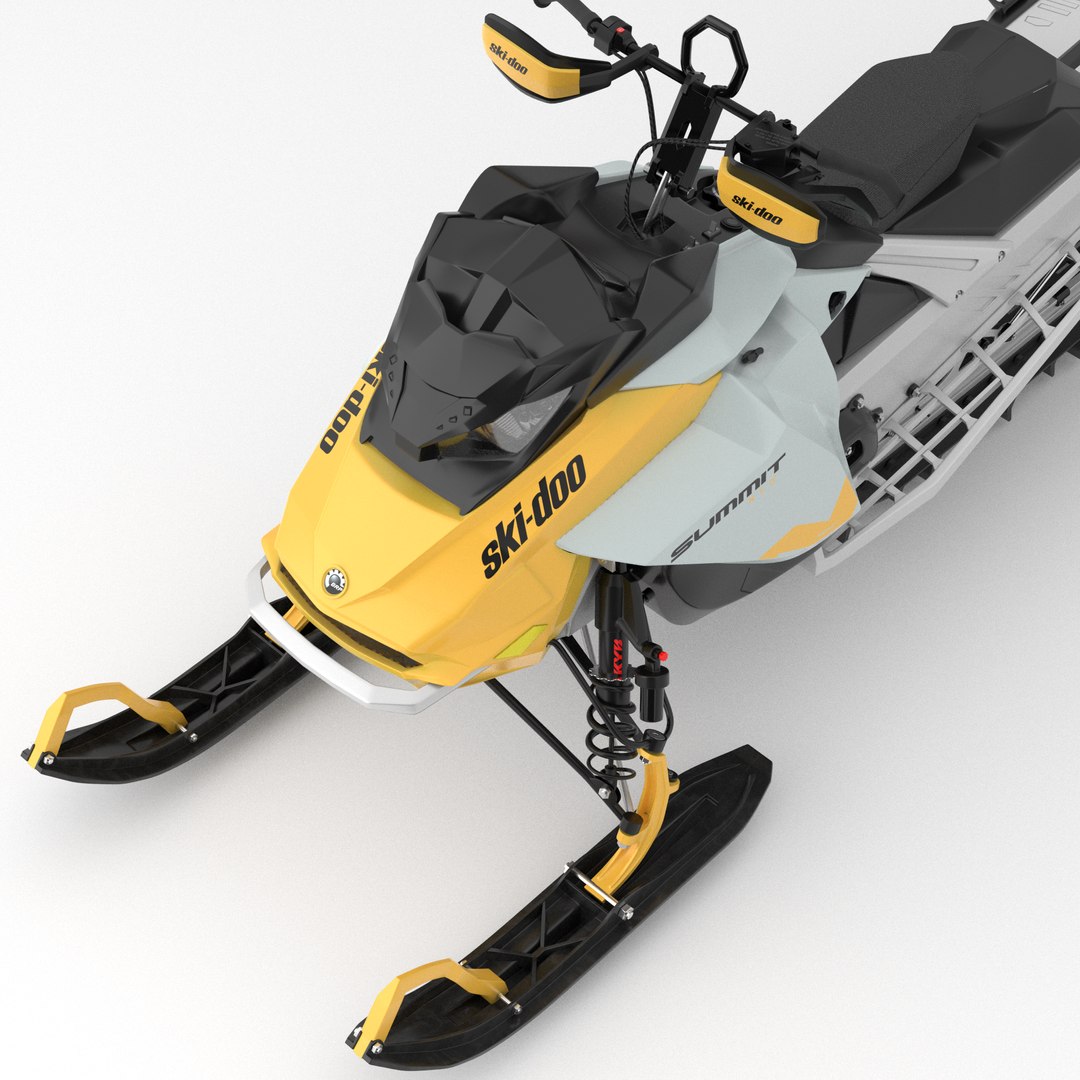 3D Snowmobile Ski-Doo Summit Neo Grey -Yellow 2025 Model - TurboSquid ...
