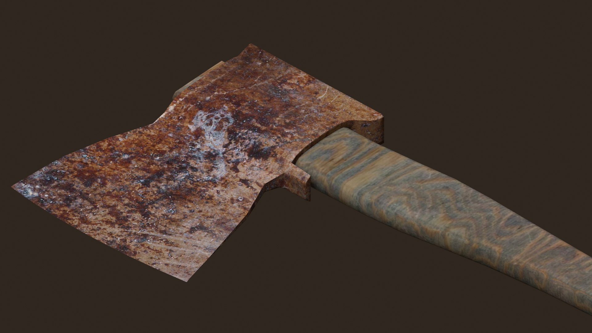 Rust Axe Post Apoc PBR low-poly 3d model game ready model - TurboSquid ...