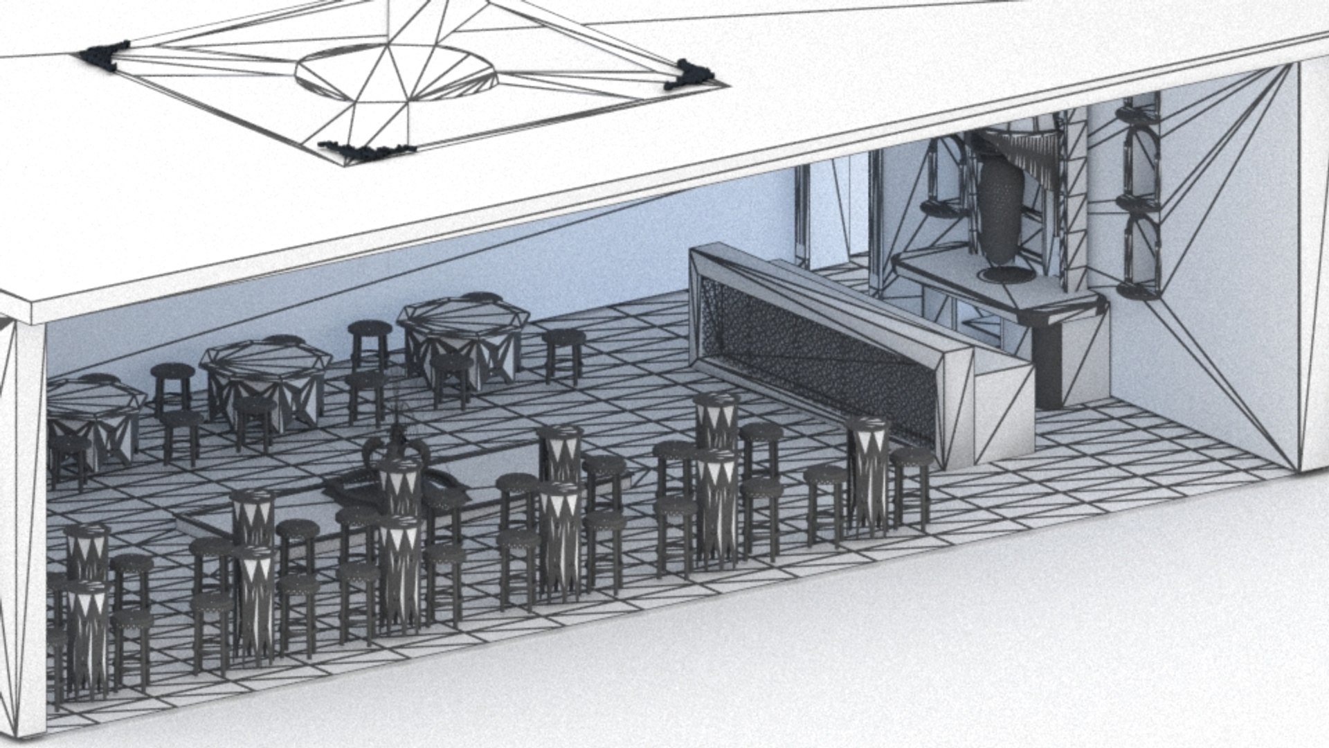 Authentic Restaurant 3D Model - TurboSquid 1488696
