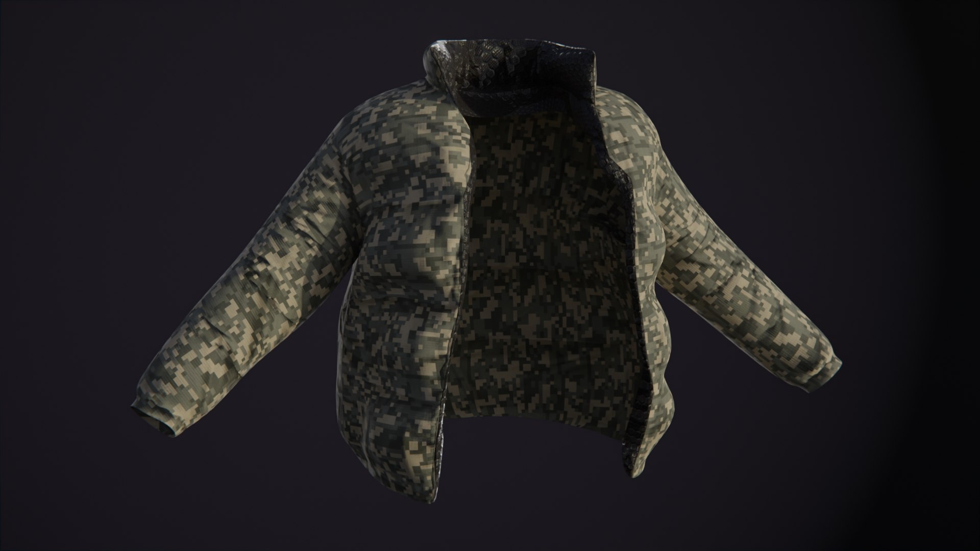Puffy Jacket Vest 3D Model - TurboSquid 1880578