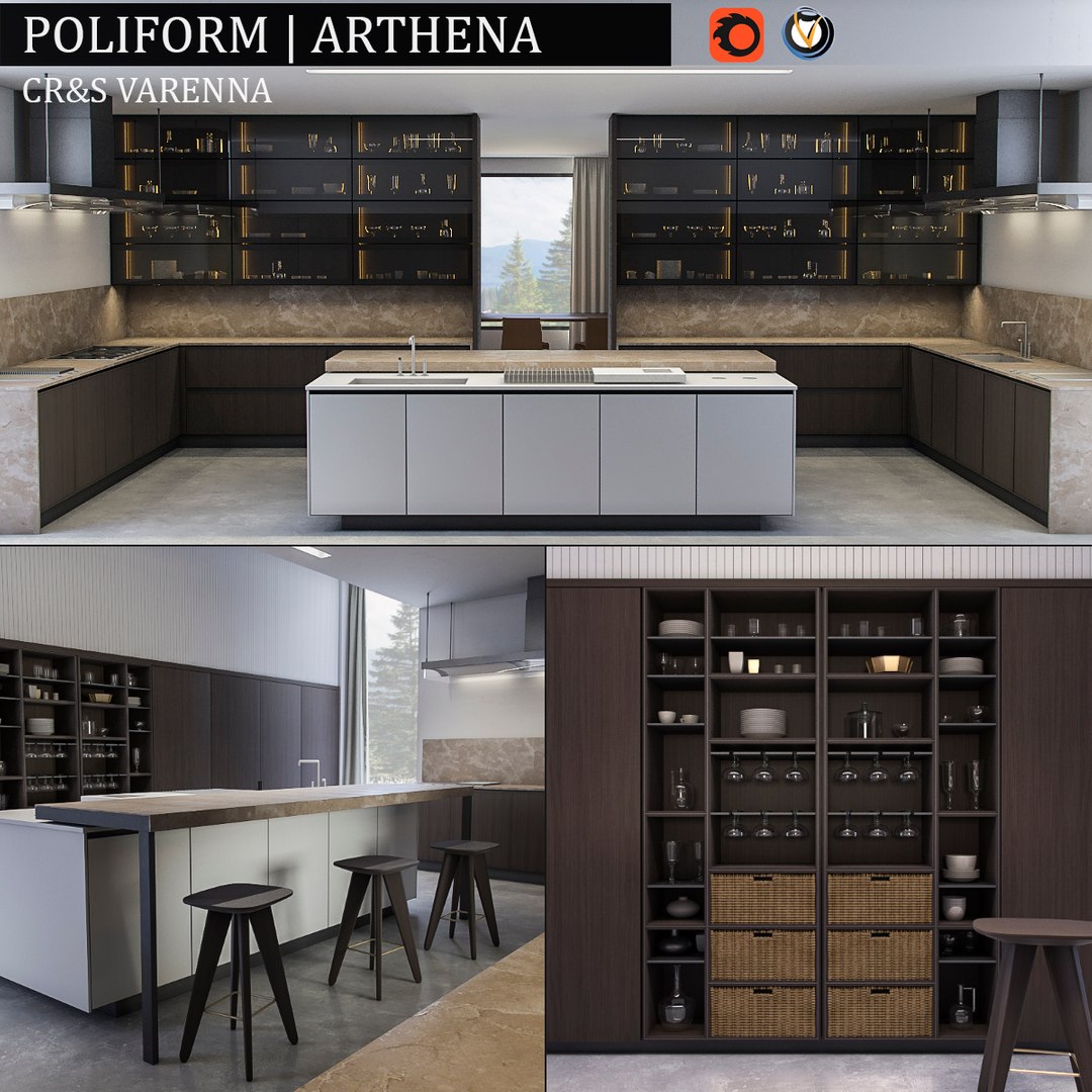 Kitchen Varenna Arthena 3d Model