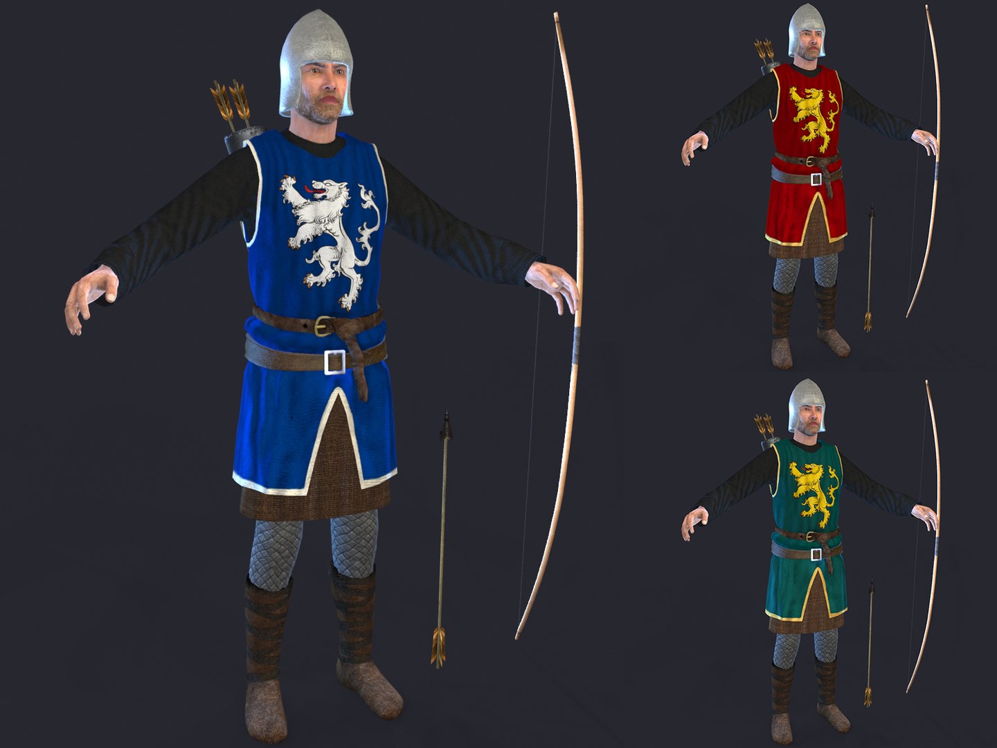 Medieval archer 3D - TurboSquid 1417412