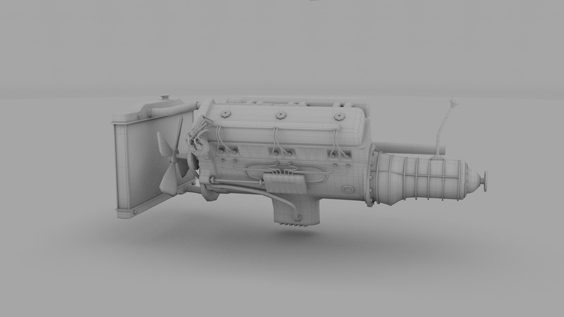 Mercedes Engine Assembly 3d Model