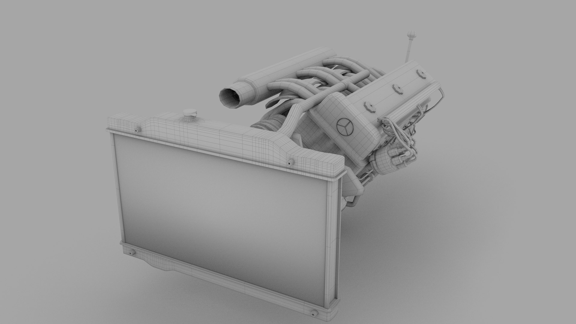 Mercedes Engine Assembly 3d Model