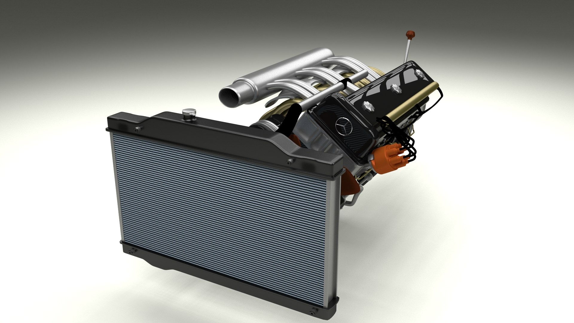 Mercedes Engine Assembly 3d Model