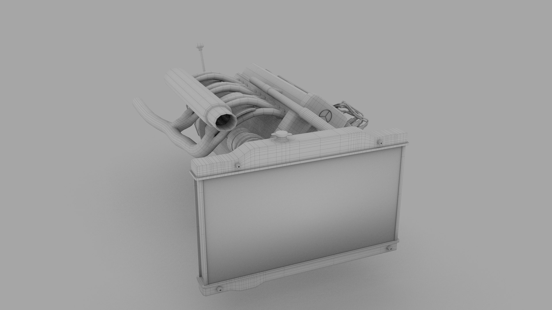Mercedes Engine Assembly 3d Model