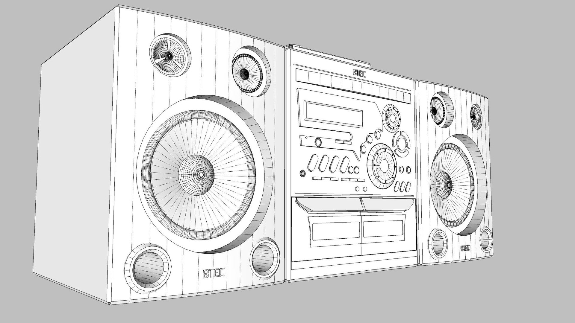 Stereo Radio Player 3d Model