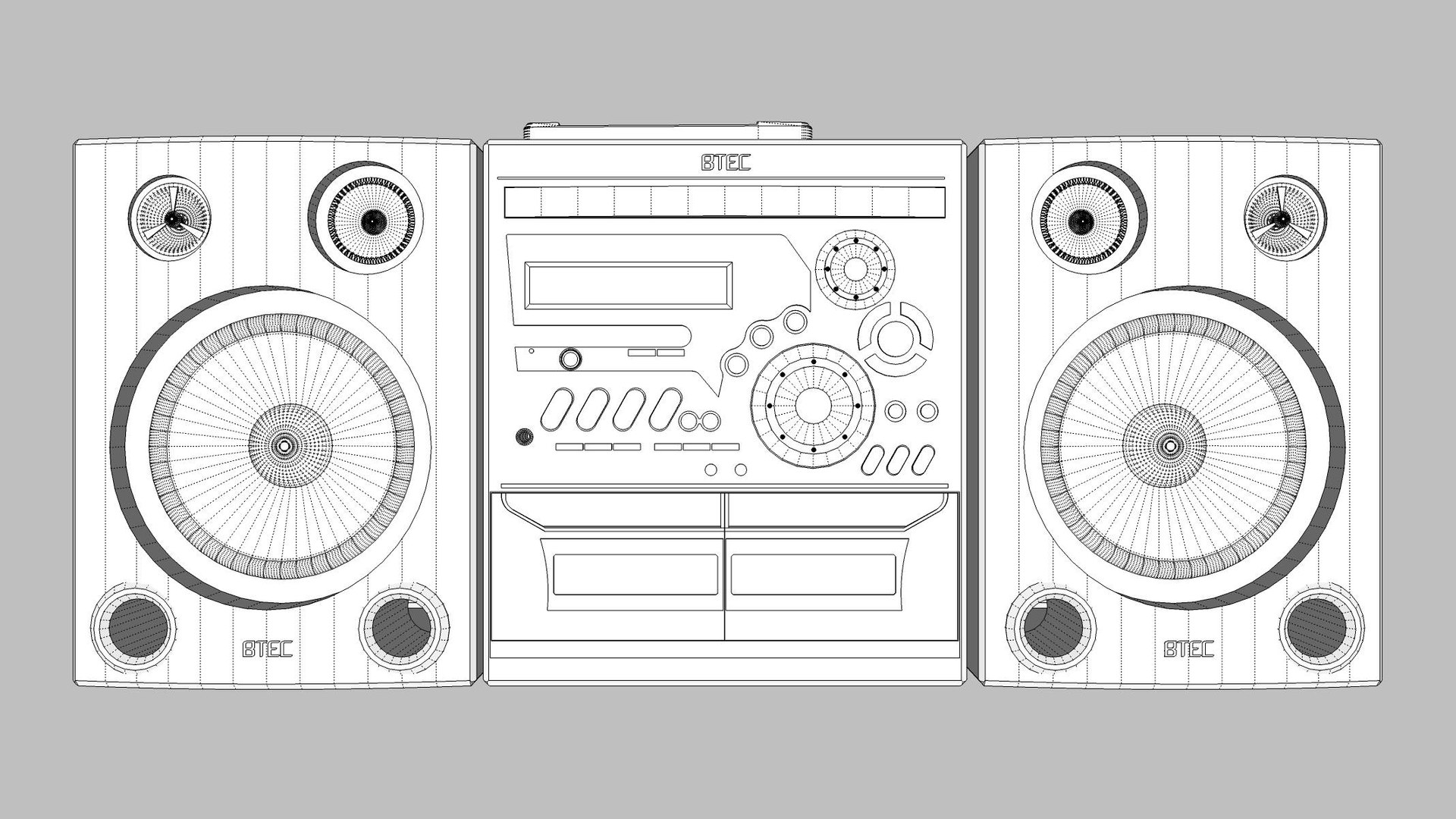 Stereo Radio Player 3d Model