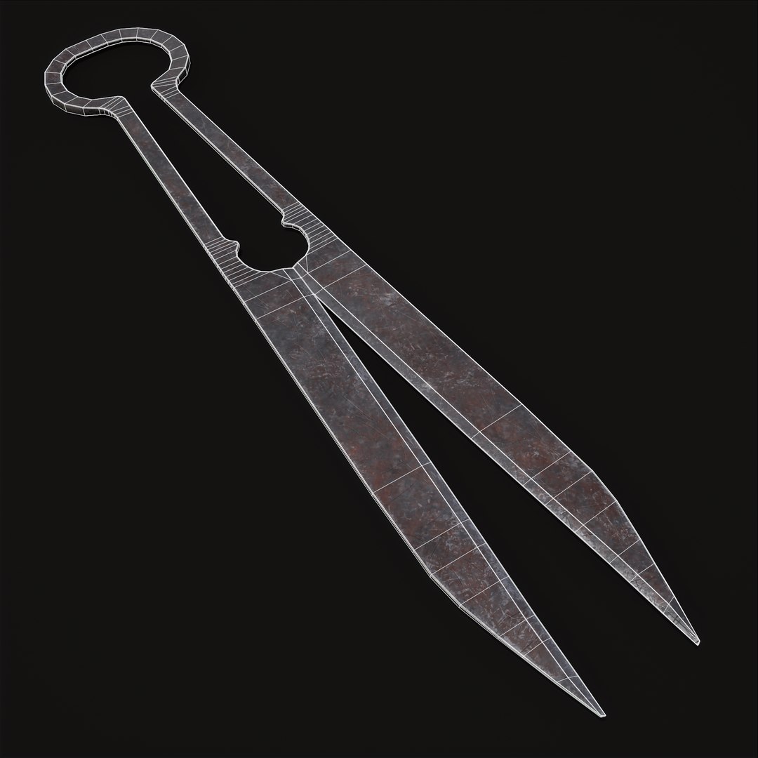 Hand Forged Spring Steel Medieval Shears Model - TurboSquid 1929856