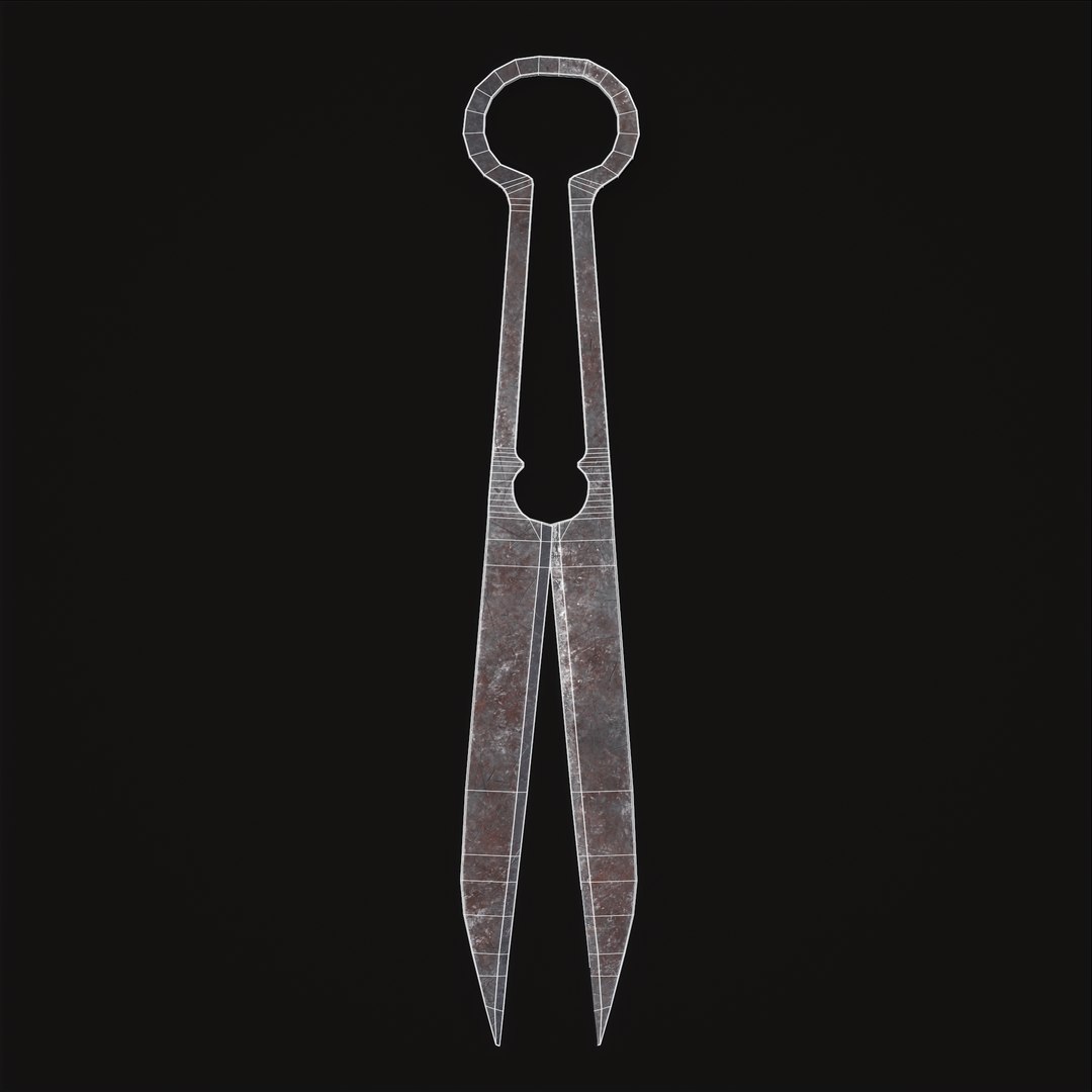Hand Forged Spring Steel Medieval Shears Model - TurboSquid 1929856