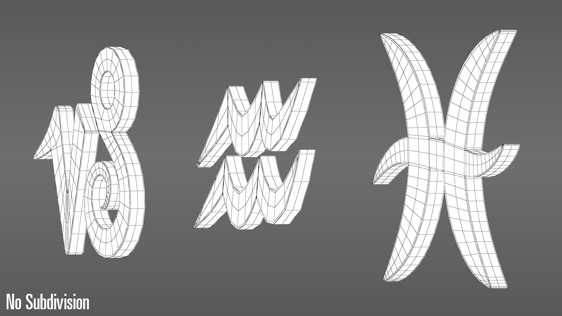 Zodiac Signs 3d Model
