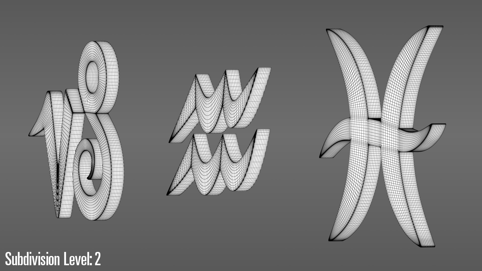 Zodiac Signs 3d Model