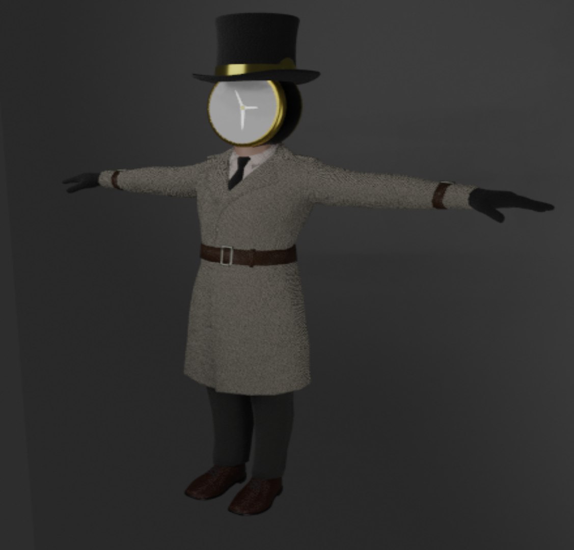 Clock Man Model - TurboSquid 2147823