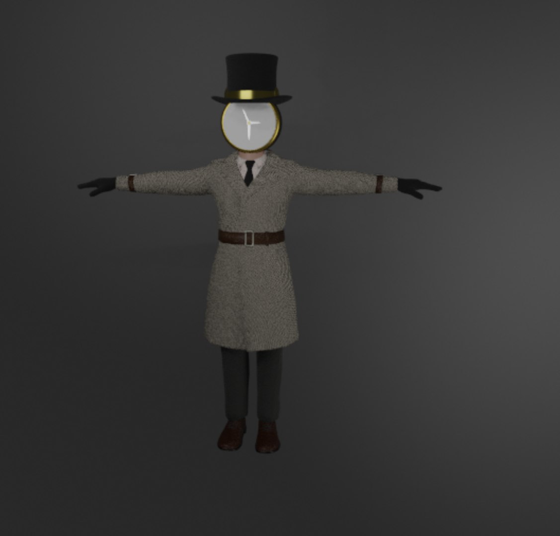 Clock Man Model - TurboSquid 2147823