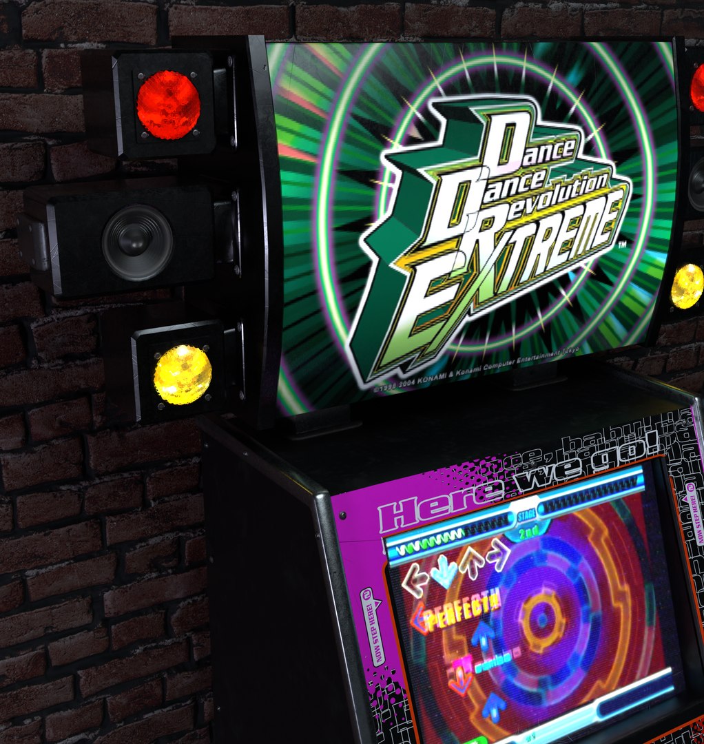 3D Dance Dance Revolution DDR Arcade Cabinet - TurboSquid 2172582