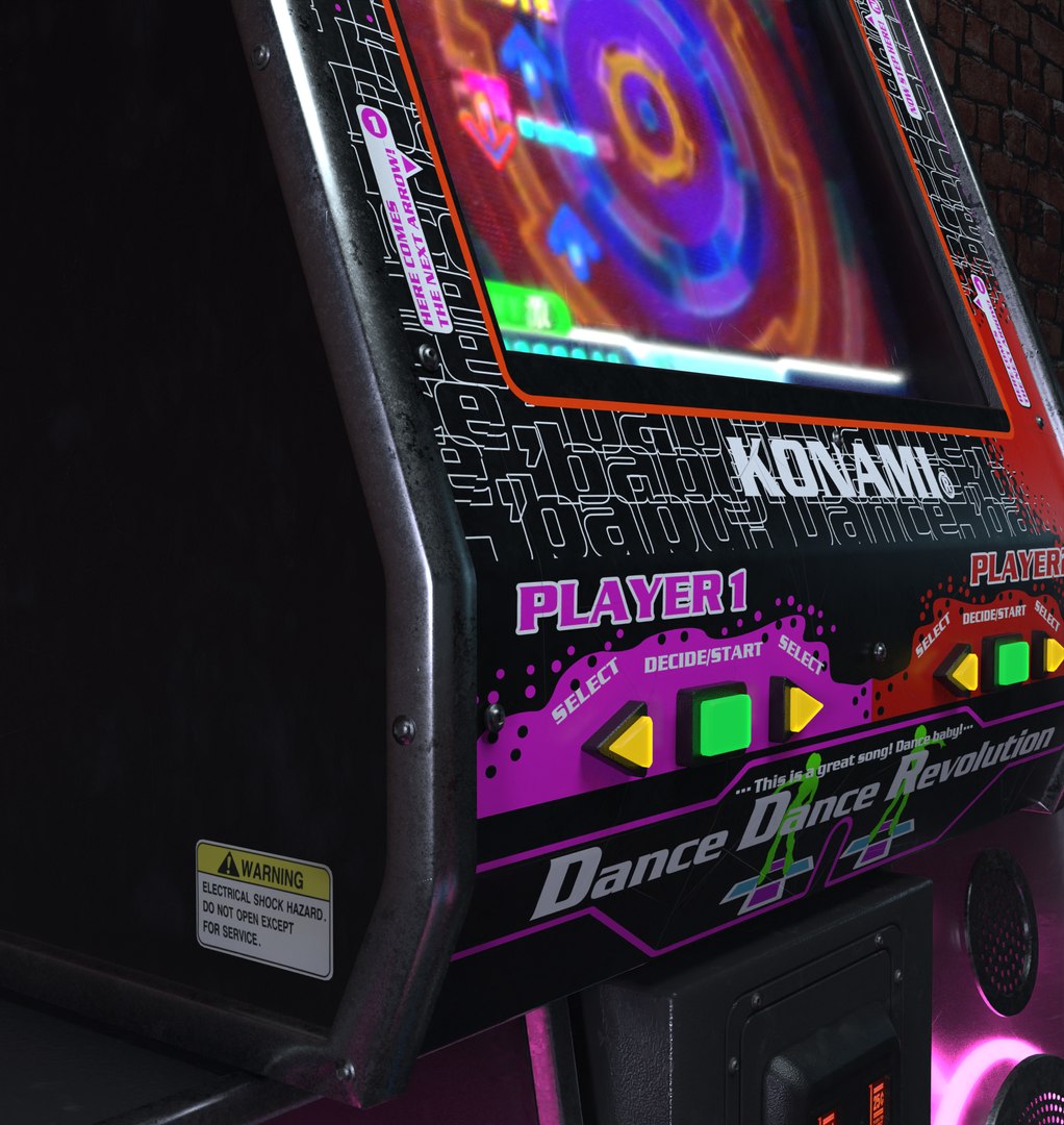 3D Dance Dance Revolution DDR Arcade Cabinet - TurboSquid 2172582