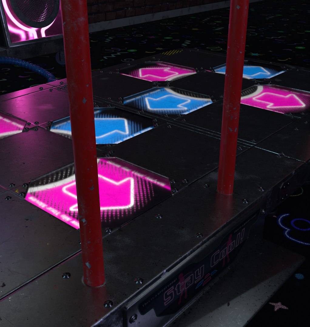 3D Dance Dance Revolution DDR Arcade Cabinet - TurboSquid 2172582