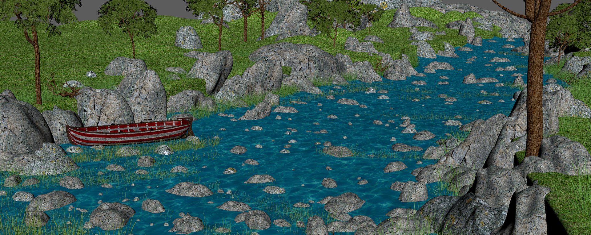 3D Model Landscape River - TurboSquid 1277590