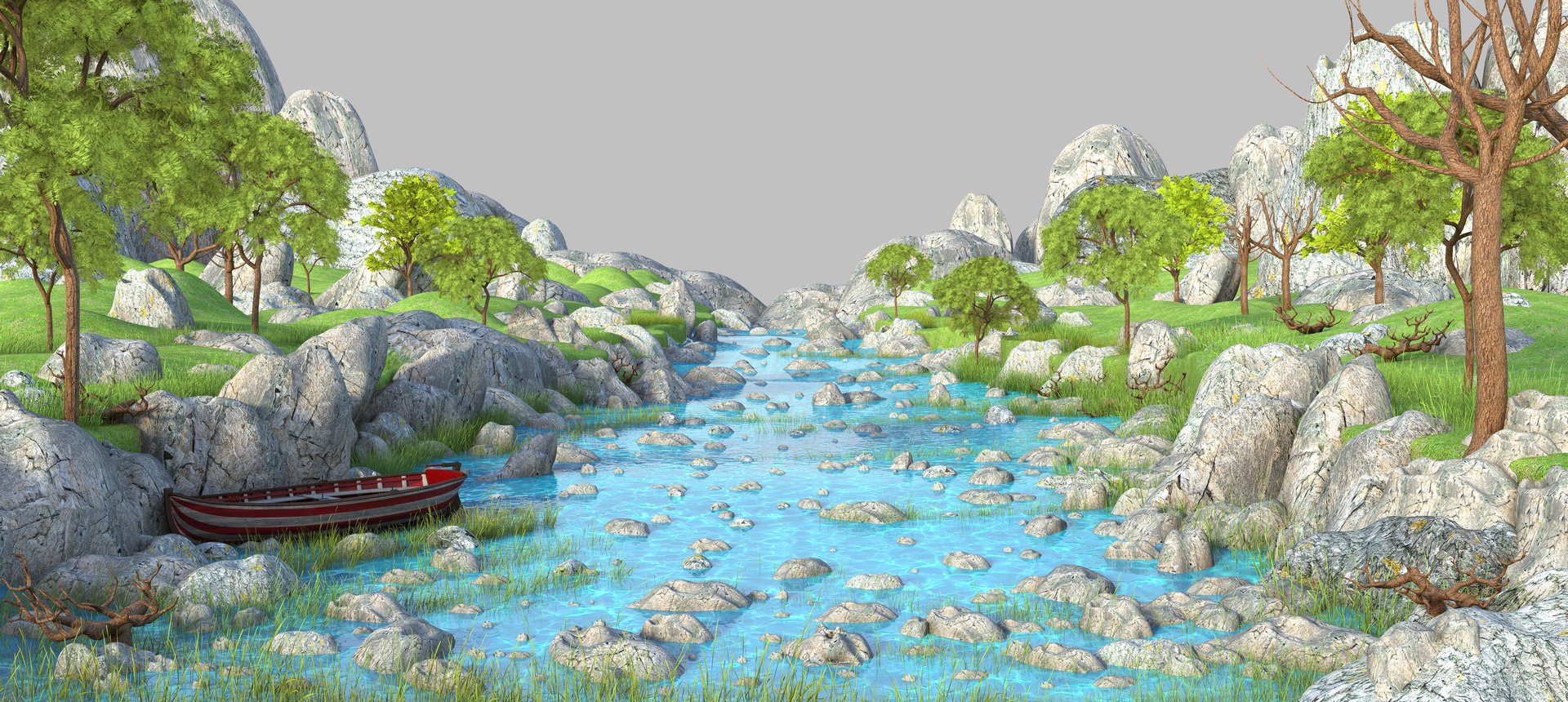 3D Model Landscape River - TurboSquid 1277590