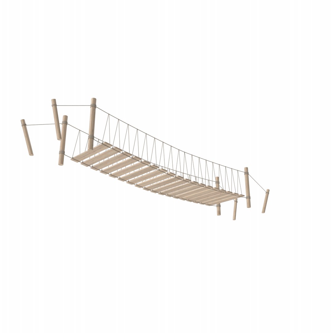 Rope Bridge 3D Model - TurboSquid 2203910