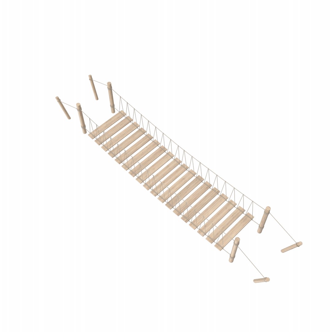 Rope Bridge 3D Model - TurboSquid 2203910