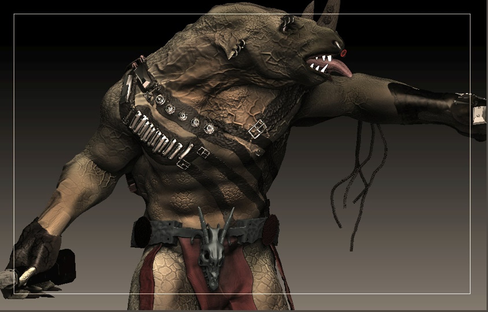 3d model rino monster