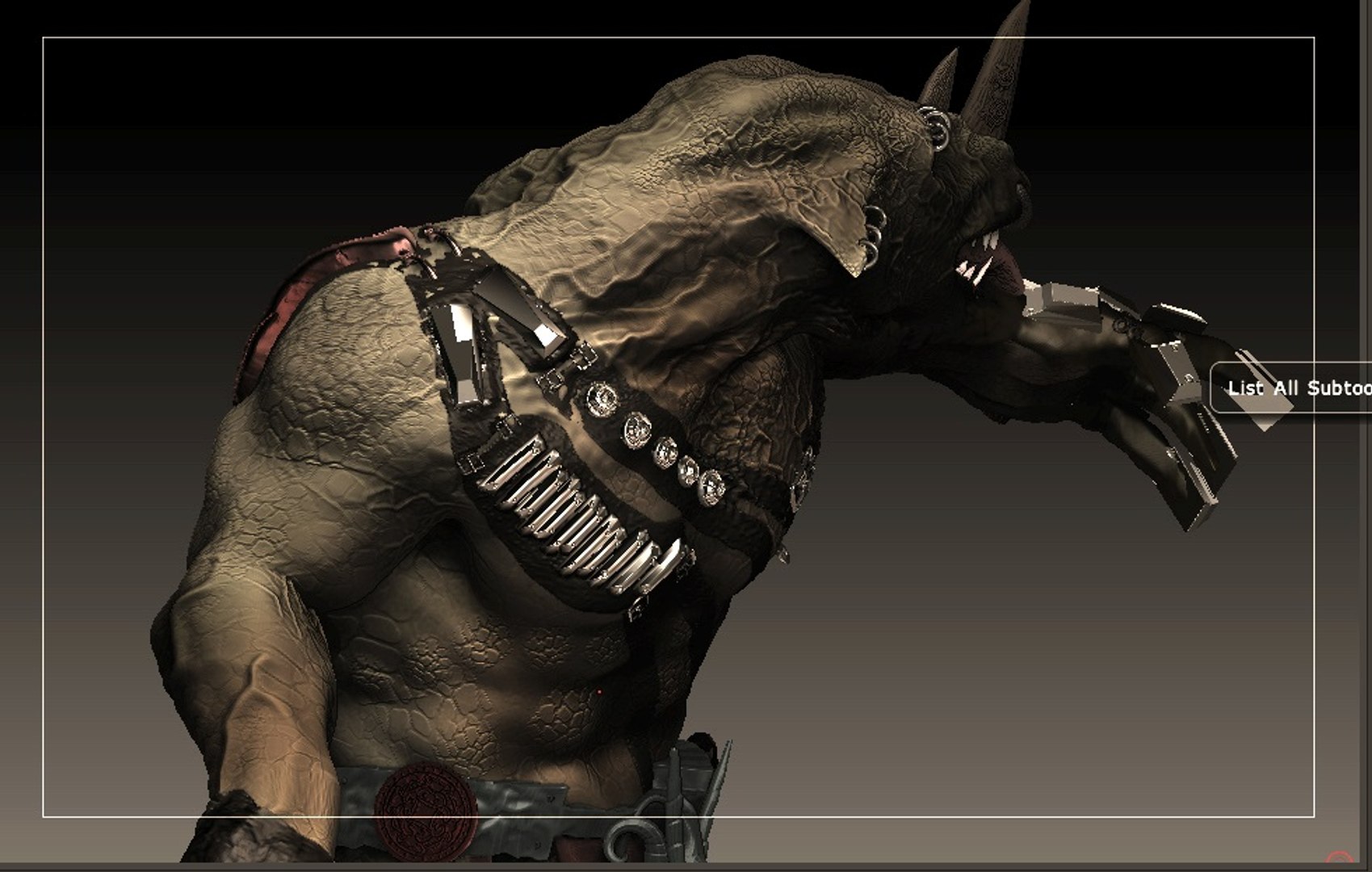 3d model rino monster