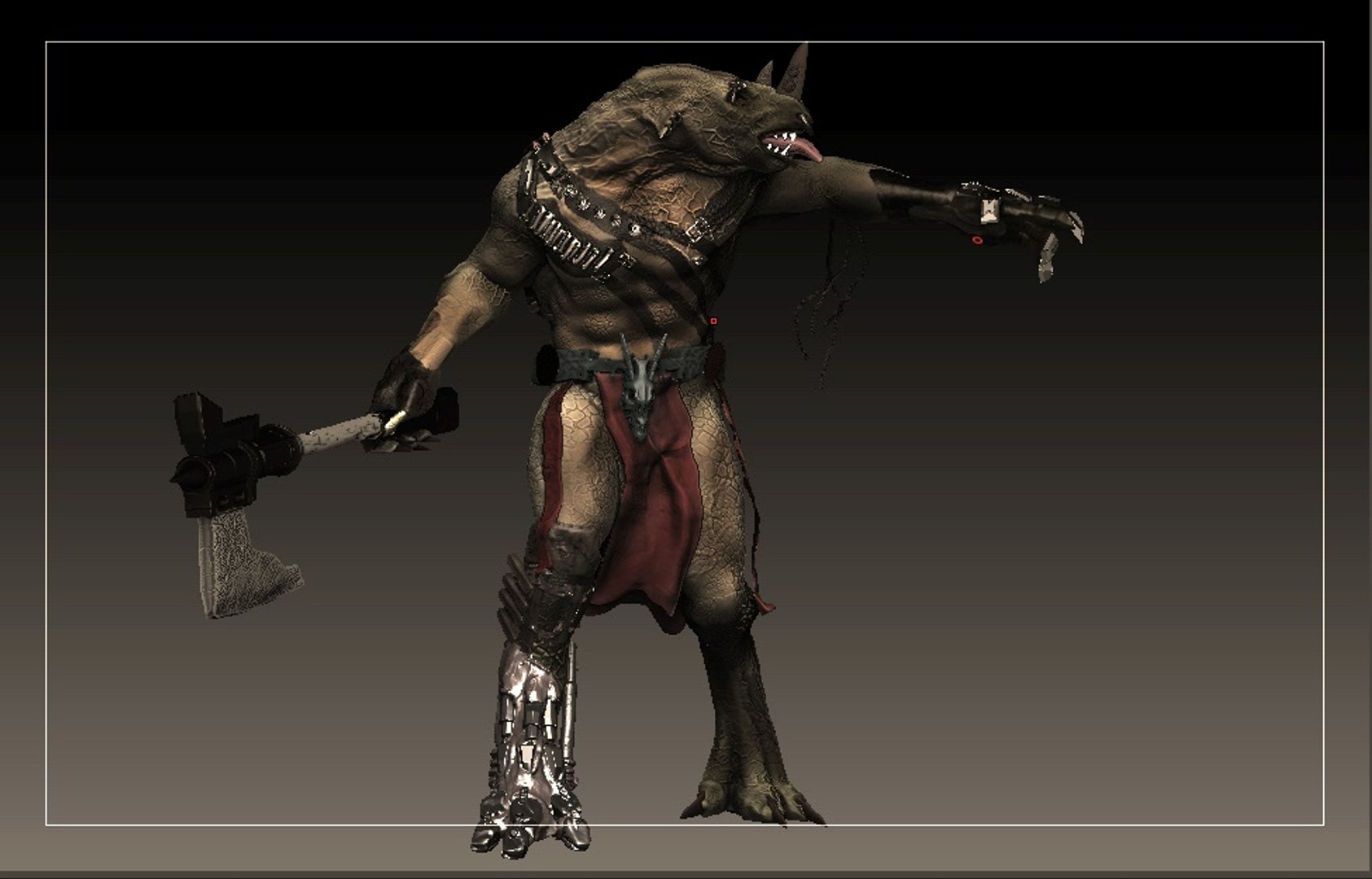 3d model rino monster