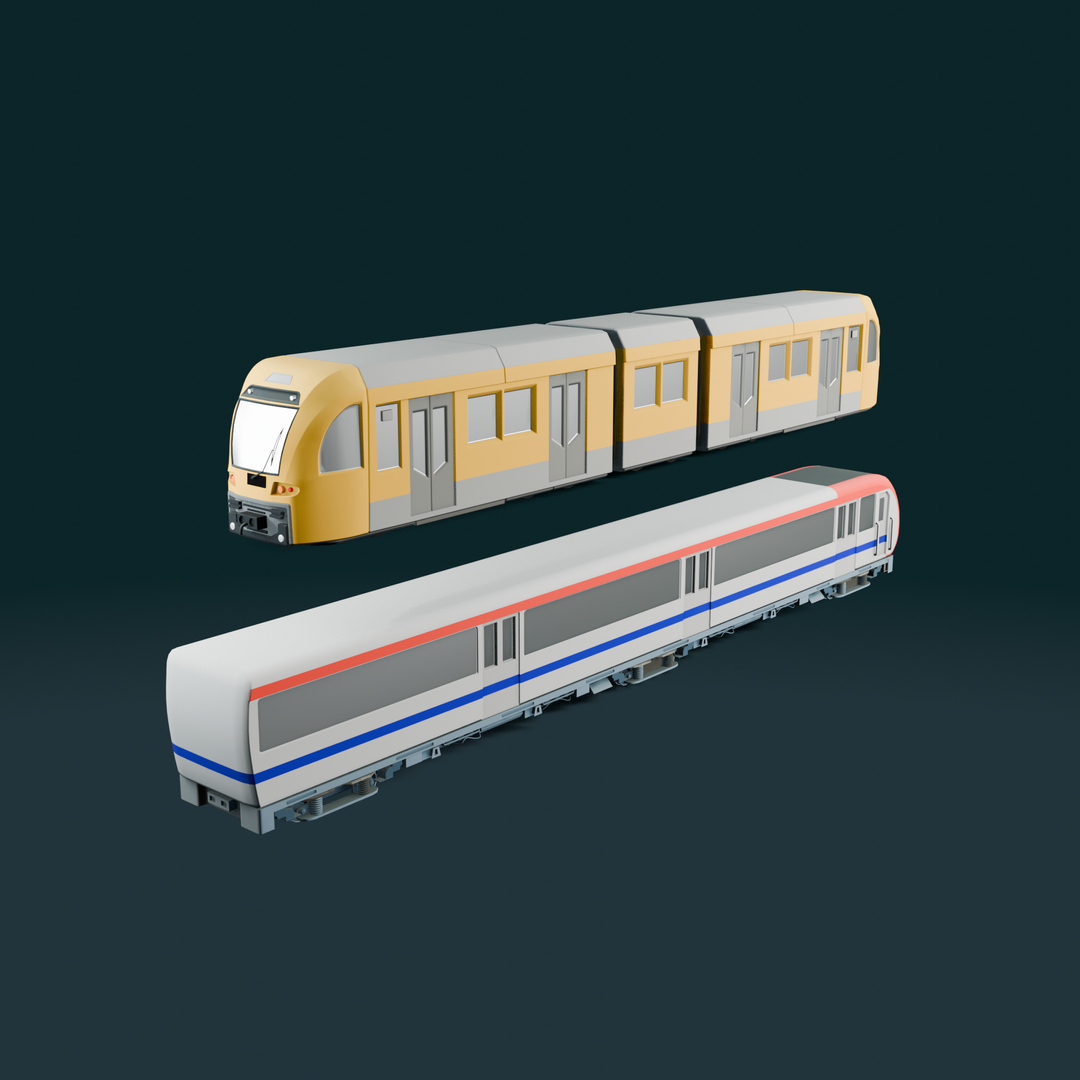 Train Cartoon 3D Model Stylized 3D Model - TurboSquid 2325039