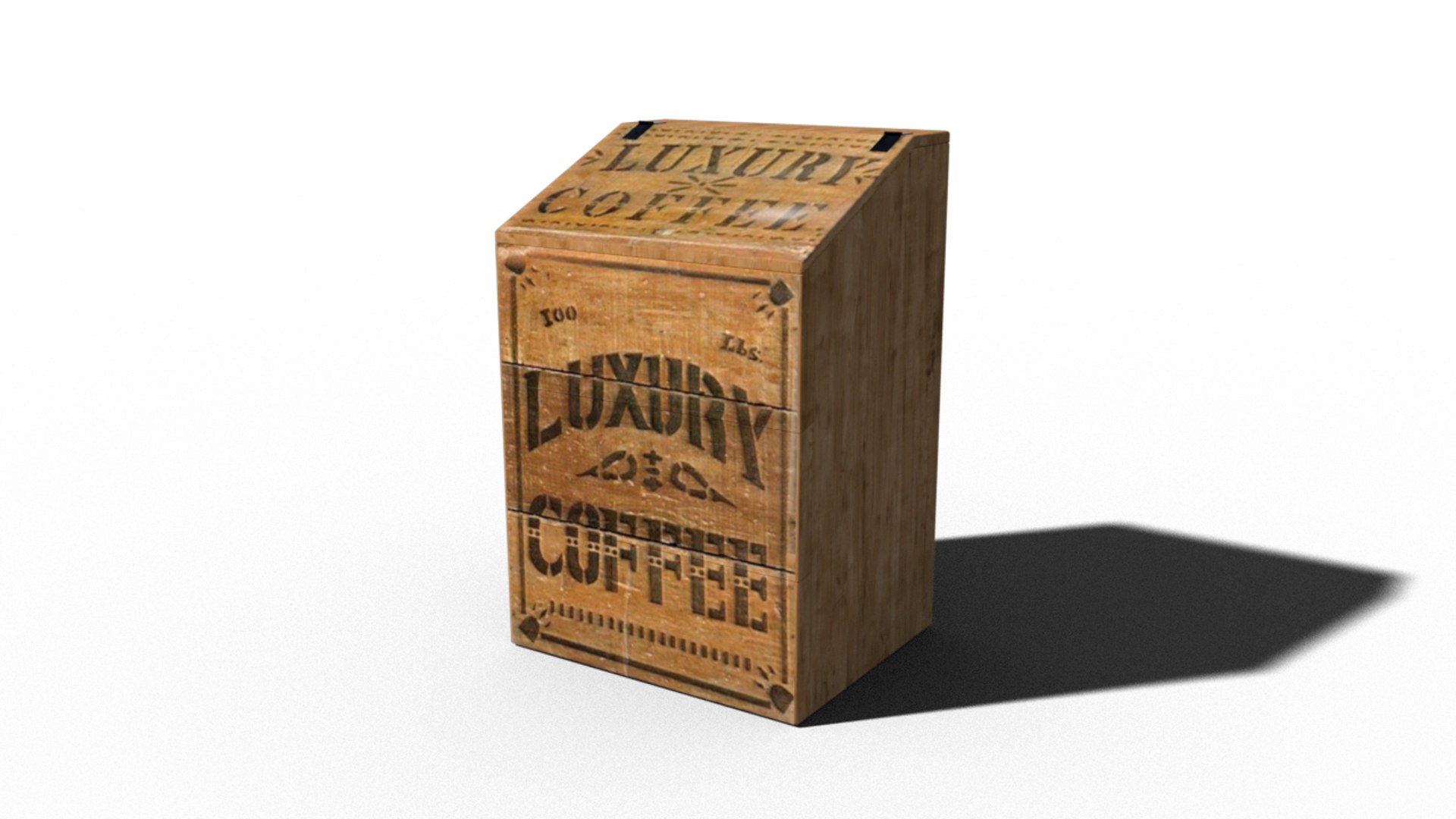 Antique wooden coffee box 3D model - TurboSquid 1430039