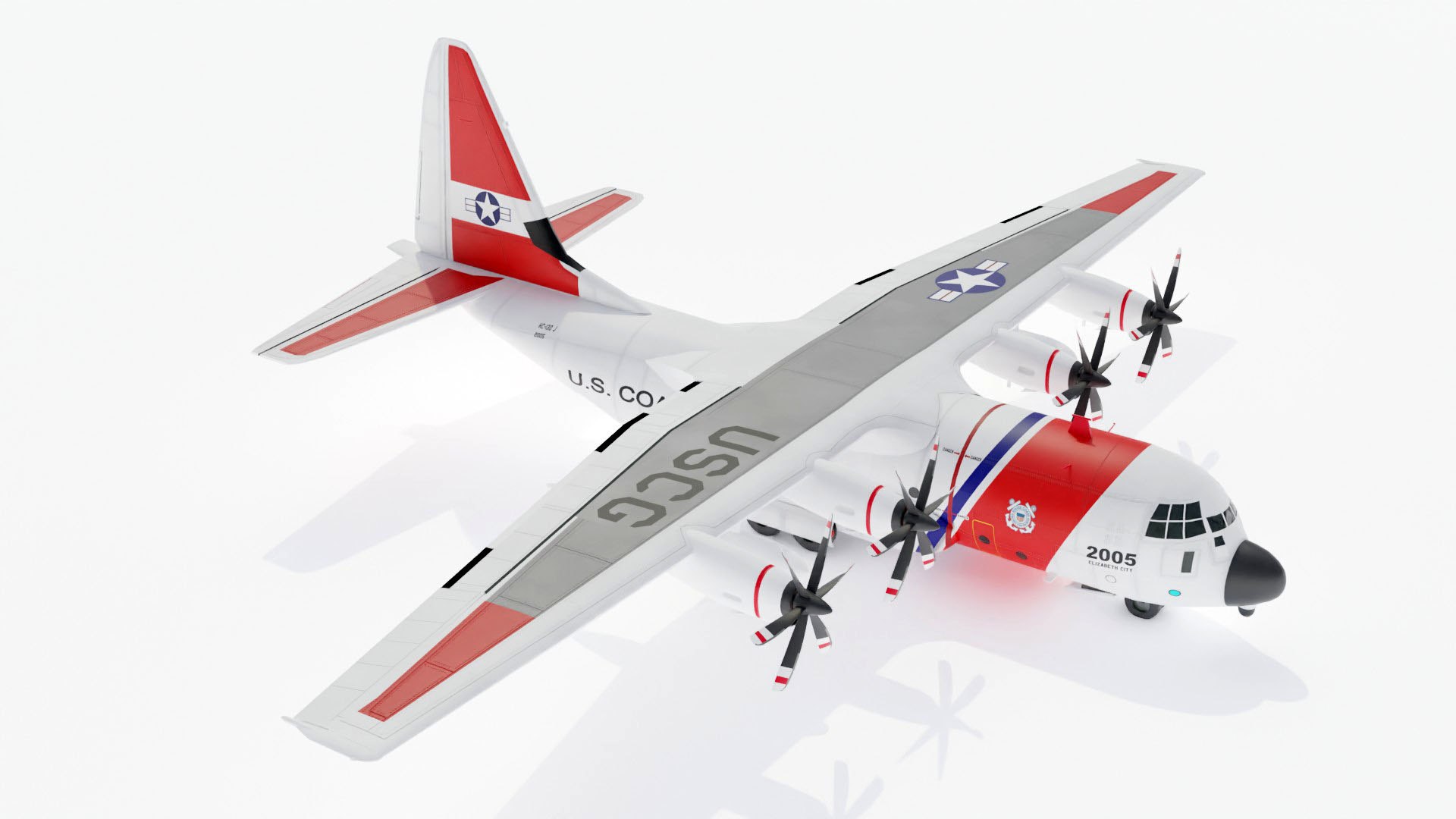 3d Coast Guard Hc-130j Model