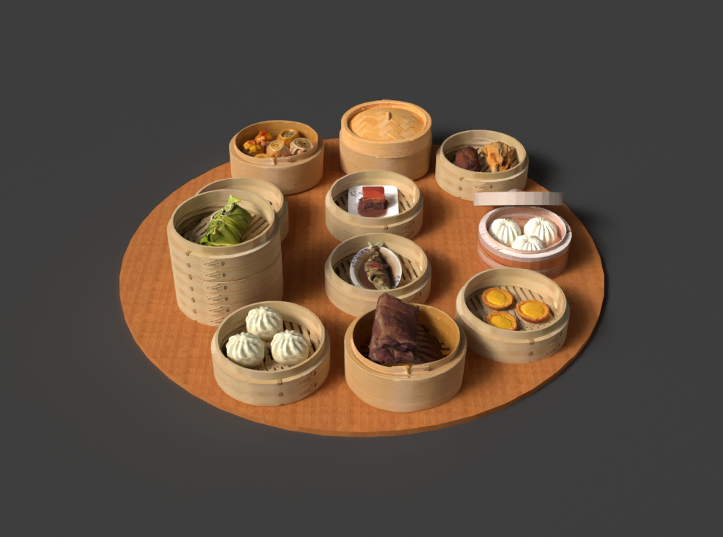 Chinese Dim Sum Collection 3D Model - TurboSquid 2404314