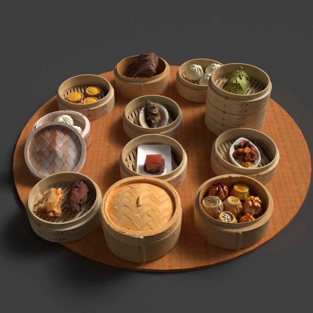 Chinese Dim Sum Collection 3D Model - TurboSquid 2404314