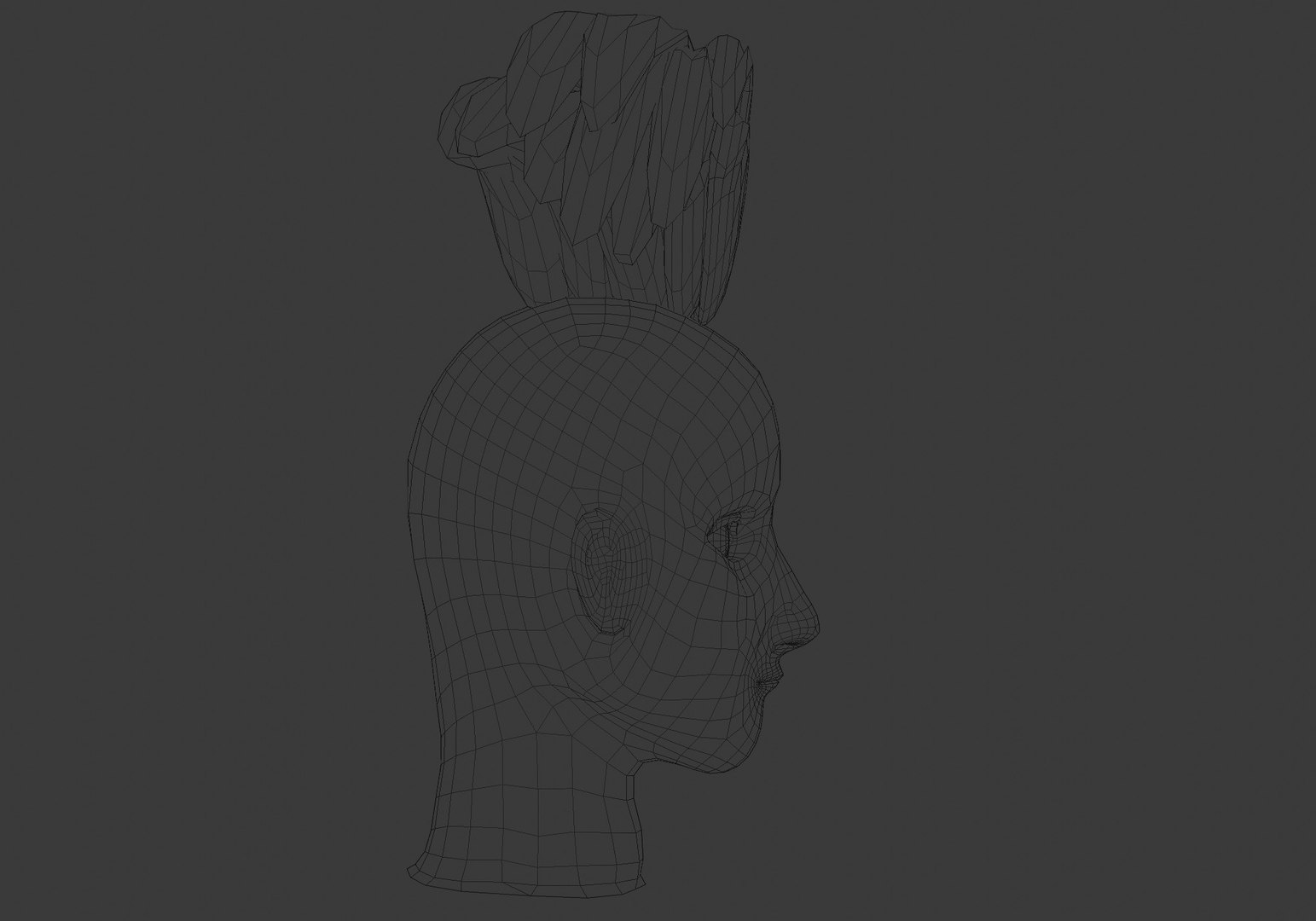 Punk Wavy Hairstyle 3D Model - TurboSquid 1931874