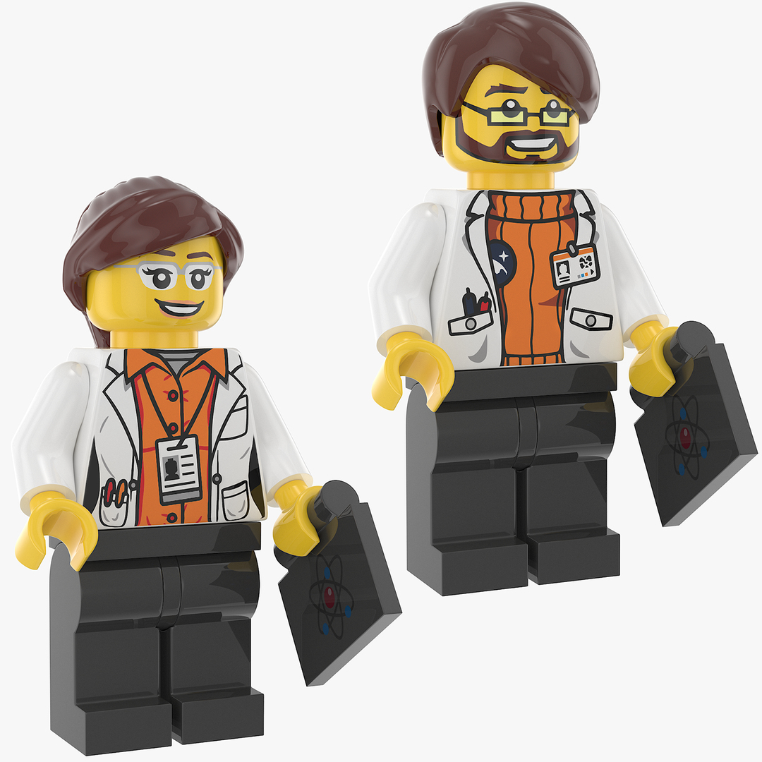 3D model lego man woman scientist - TurboSquid 1369869