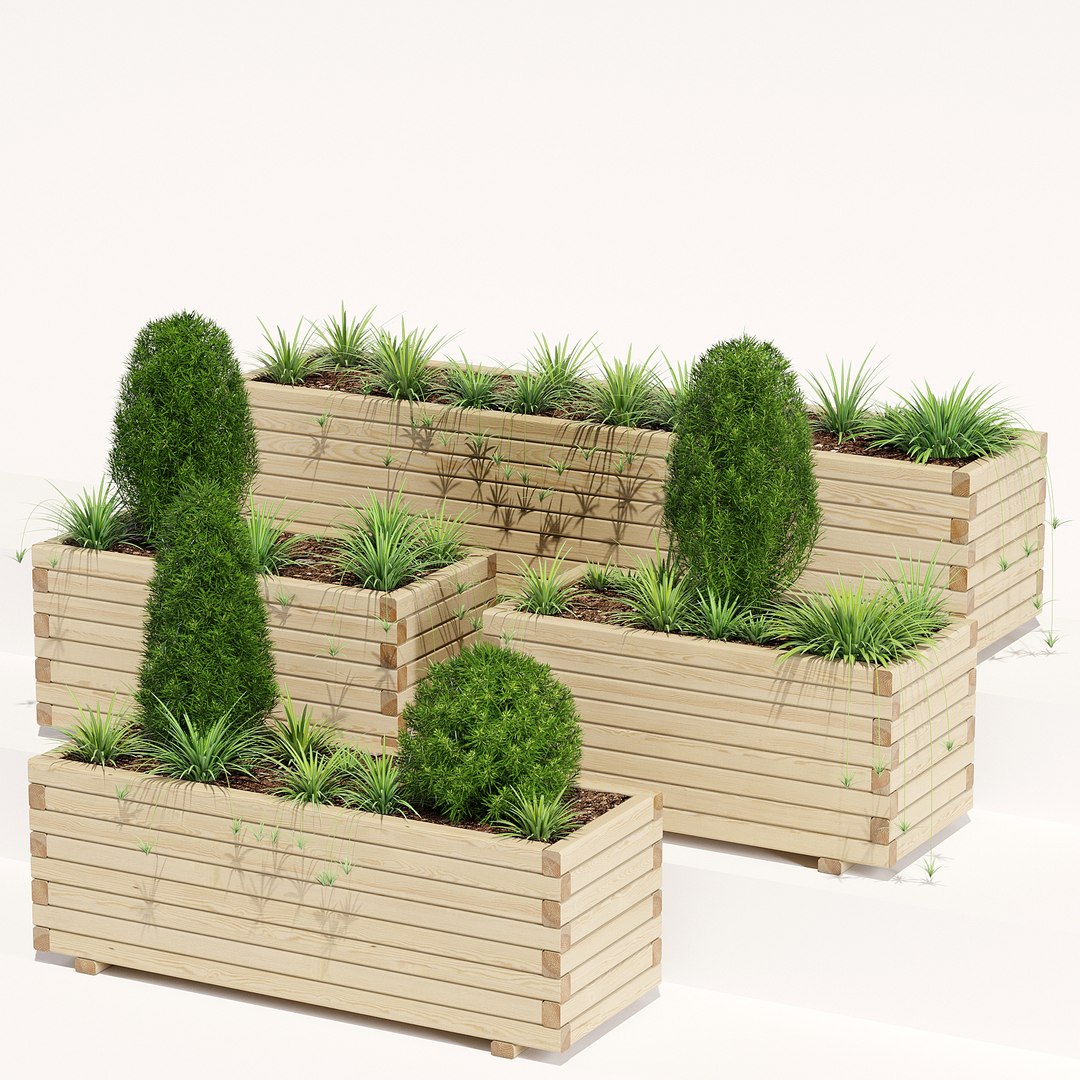 3D Pine Planter - TurboSquid 1195198
